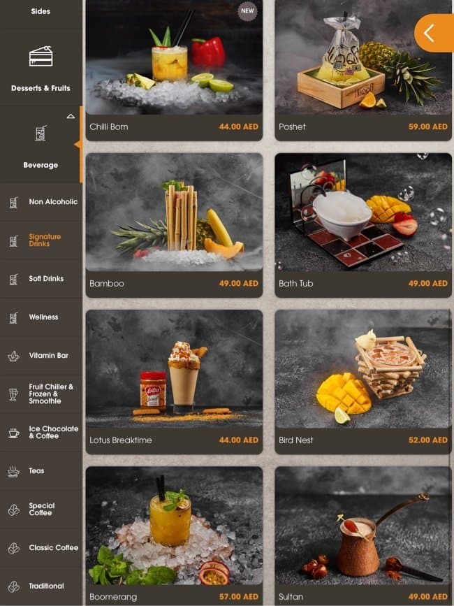 Menu at HuQQa Dubai Mall - Best Shisha Lounge & Turkish Restaurant ...