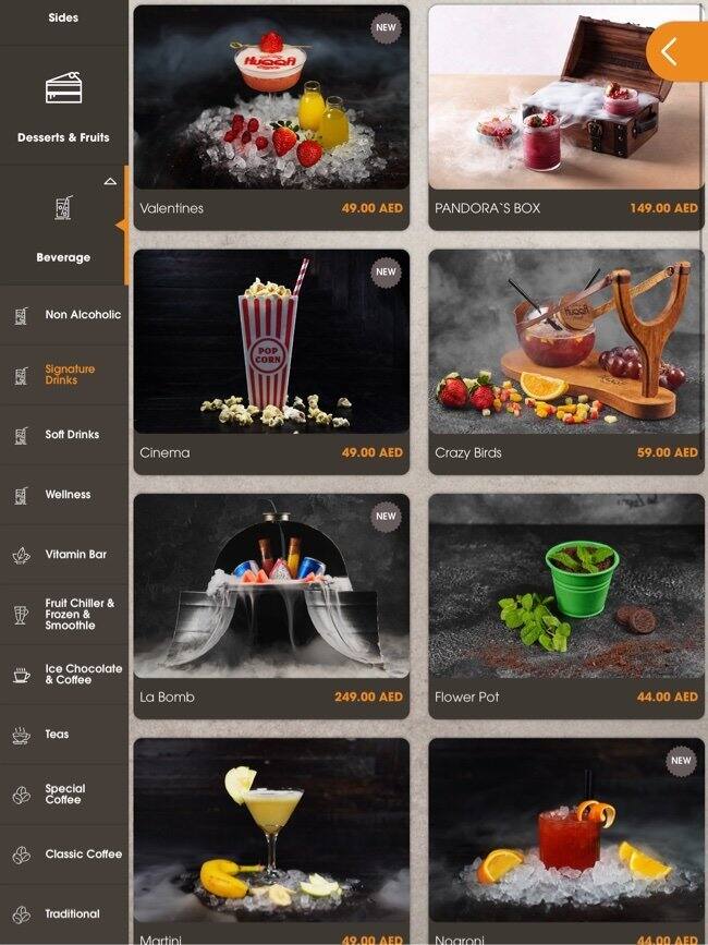 Menu at HuQQa Dubai Mall - Best Shisha Lounge & Turkish Restaurant ...