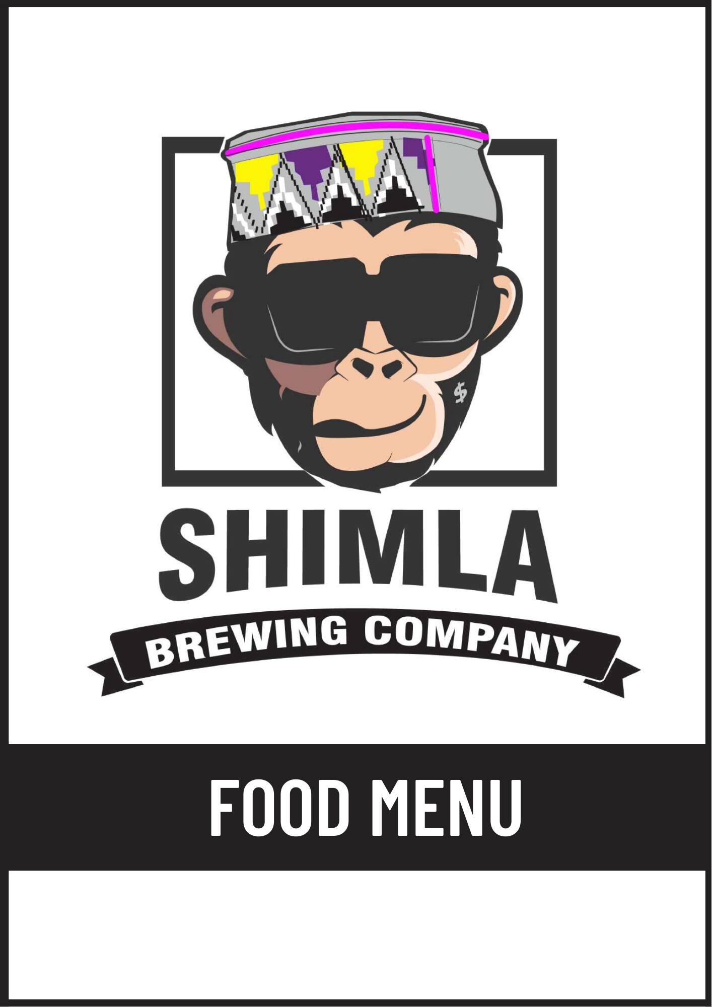 Menu of Shimla Brewing Company, Longwood, Shimla