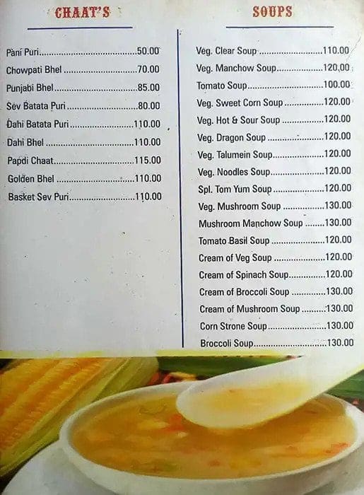 Menu of Amar Juice Center, Khar, Mumbai
