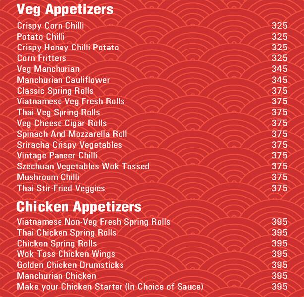 Menu of Yum Asia By Houz Of Commons, Golf Course Extension, Gurgaon