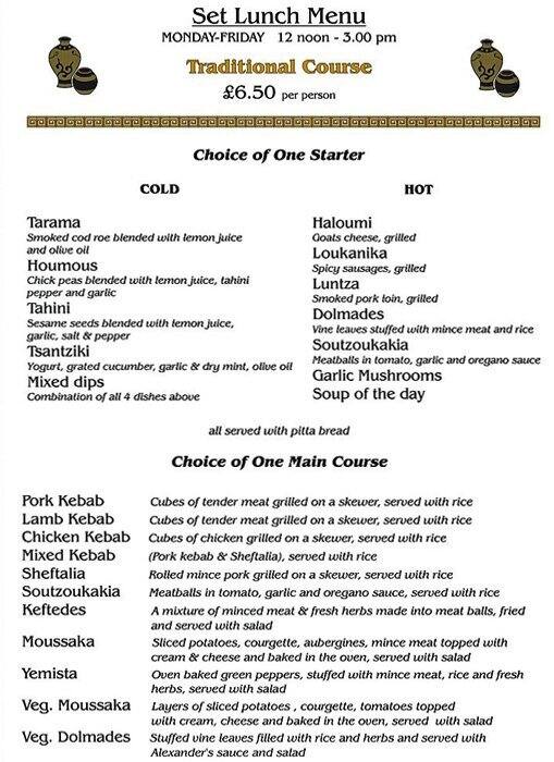 Alexander The Great Menu Menu For Alexander The Great Camden Town London Zomato Uk