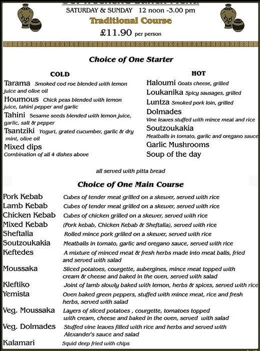Menu At Alexander The Great Restaurant London menu-at-alexander-the-great-restaurant-london