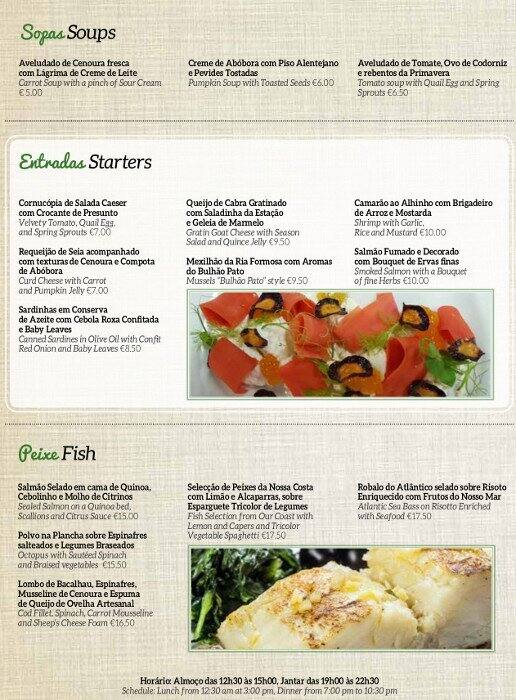Menu em Restaurante Continental Coffee Shop - Holiday Inn Lisbon ...