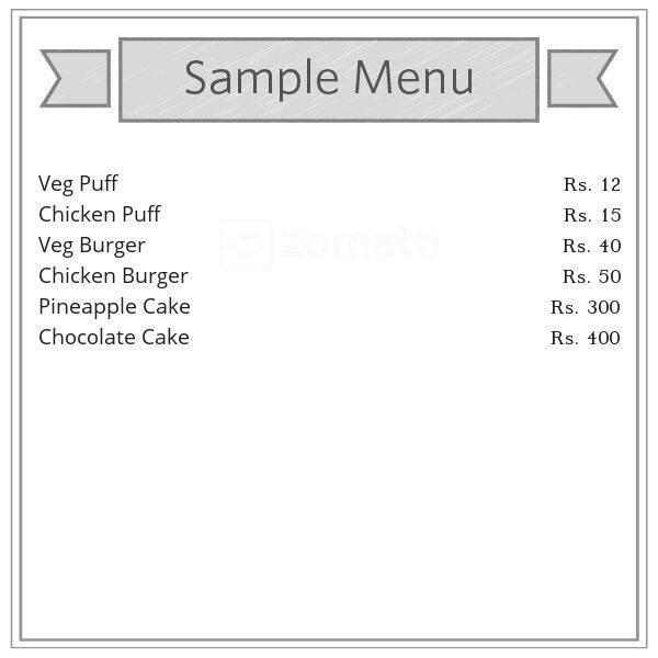 Best Bakers Menu, Menu for Best Bakers, Padmarao Nagar, Secunderabad ...