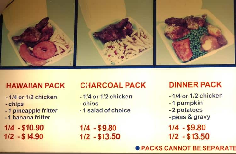 Menu at Charcoal Chicken restaurant, Camberwell