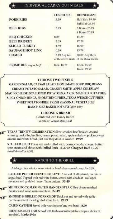 Menu at Back Forty Texas BBQ Roadhouse & Saloon, Pleasant Hill, 100 ...