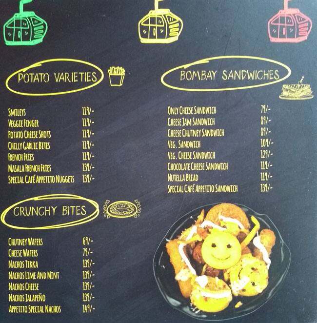 Menu at Cafe Appetito, Vadodara, 17/18