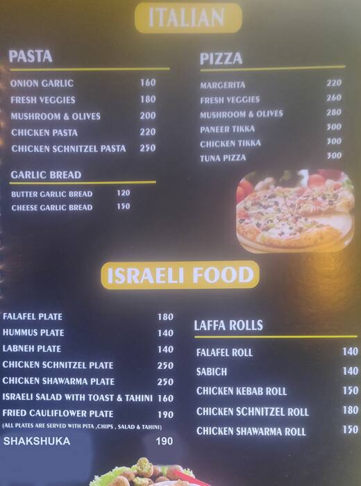 Menu at Rishi's House Old Manali, Manali