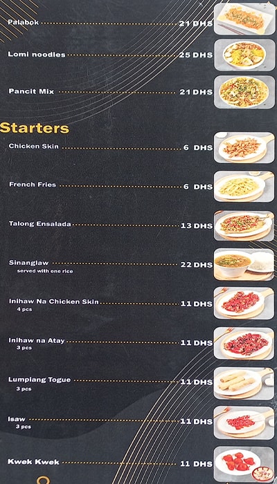 Menu of Al Barsha Inasal Restaurant, Al Barsha, Dubai