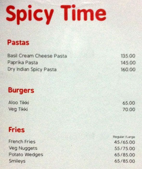 Menu at Eskimos Restaurant, Coimbatore