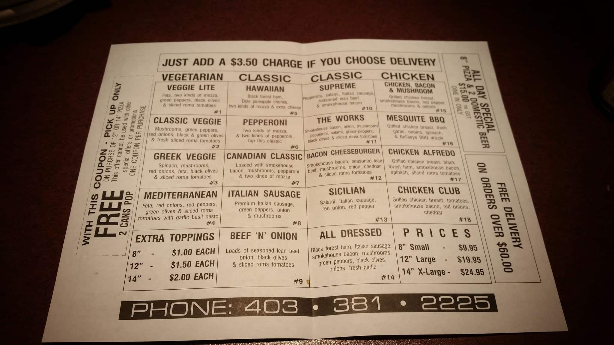 Square Boys Pizza menu, Menu restauracji Square Boys Pizza, Lethbridge ... Square Boys Pizza menu, Menu restauracji Square Boys Pizza, Lethbridge ...