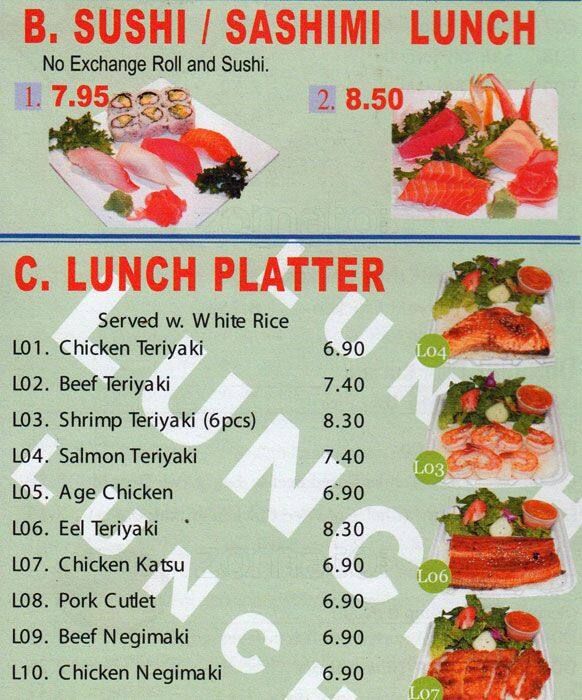 Menu at New Metro Sushi Cafe, New York City, 118-21 Metropolitan Ave