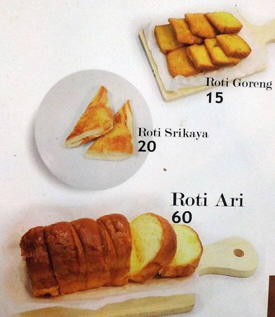 Menu at The Atjeh Connection Sabang cafe, Jakarta