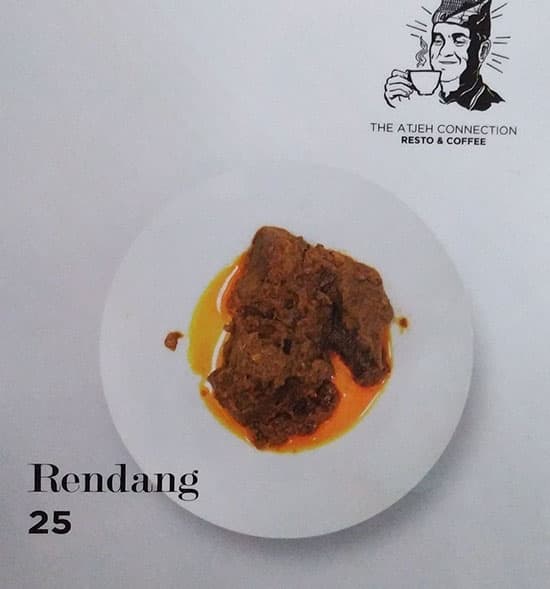 Menu at The Atjeh Connection Sabang cafe, Jakarta