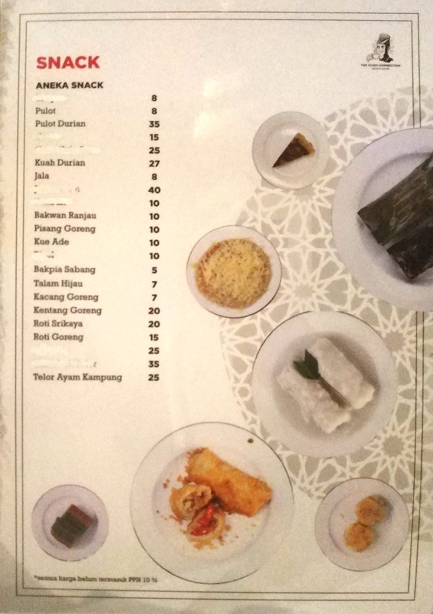 Carta del café The Atjeh Connection Resto & Coffee, Yakarta, Slipi ...