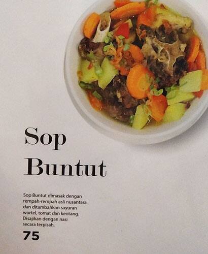 Menu at The Atjeh Connection Sabang cafe, Jakarta