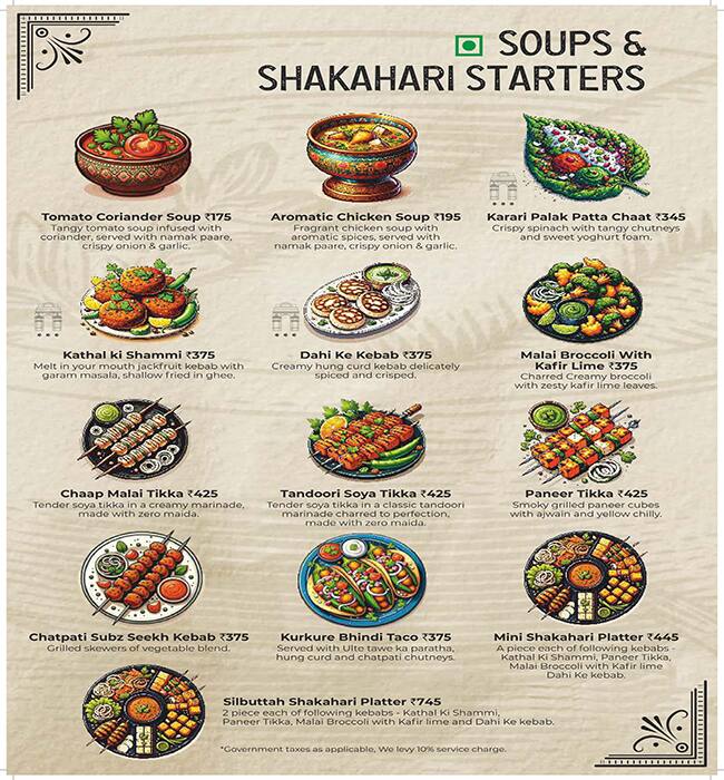 Menu of Silbuttah The Indian Story By Berco's, Sector 62, Noida