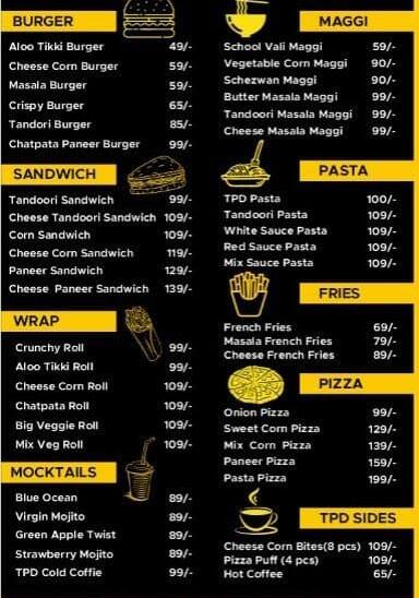 Menu of TPD Mumbai Food, Kharghar, Navi Mumbai