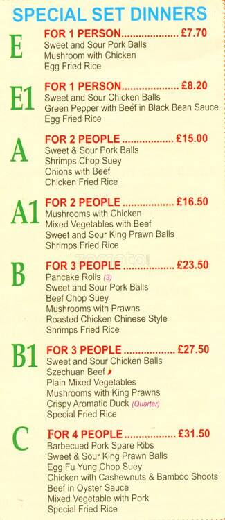 Menu at The Swan fast food, Isleworth, 465 London Rd