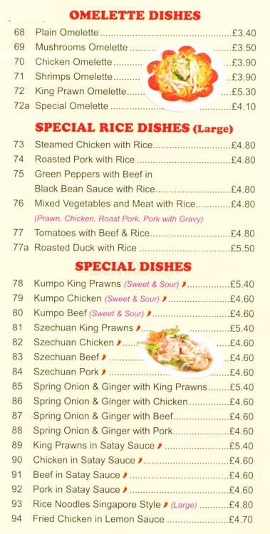 Menu at The Swan fast food, Isleworth, 465 London Rd