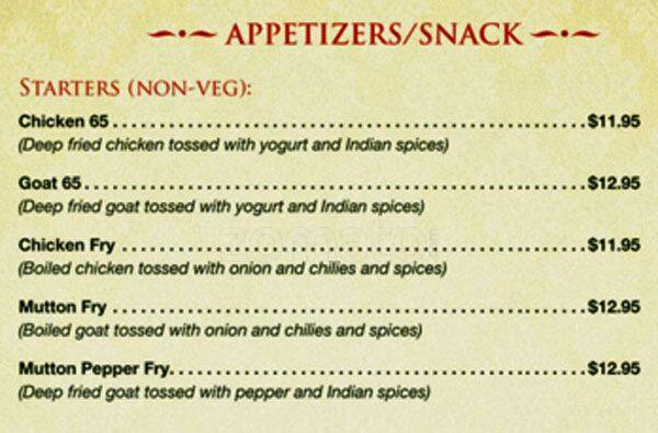 Menu at Alankrita restaurant, Hoppers Crossing