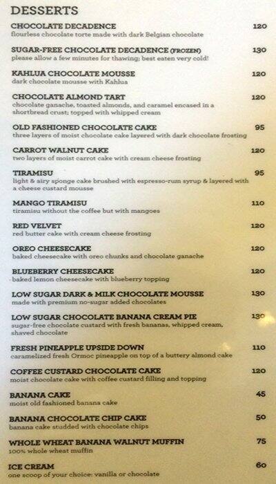 Menu at Cafe Georg, Cebu City, Ground Floor MLD Building