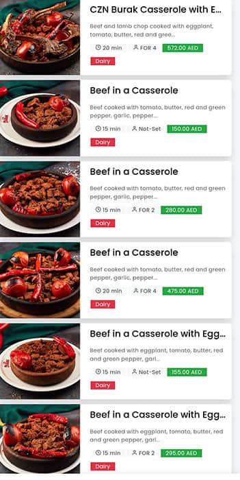 Menu at CZN Burak Dubai restaurant, Dubai, Boulevard Point - Sheikh ...