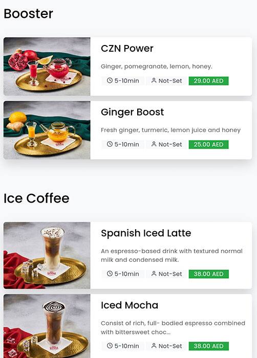 Menu at CZN Burak Dubai restaurant, Dubai, Boulevard Point - Sheikh ...