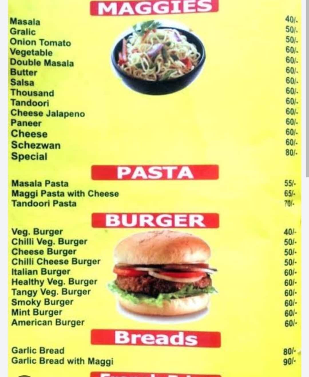 Menu of Mr's Tea, Dilsukhnagar, Hyderabad