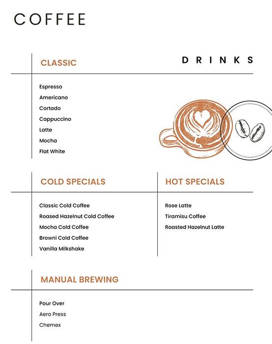 Menu of Habitat Cafe, Banjara Hills, Hyderabad