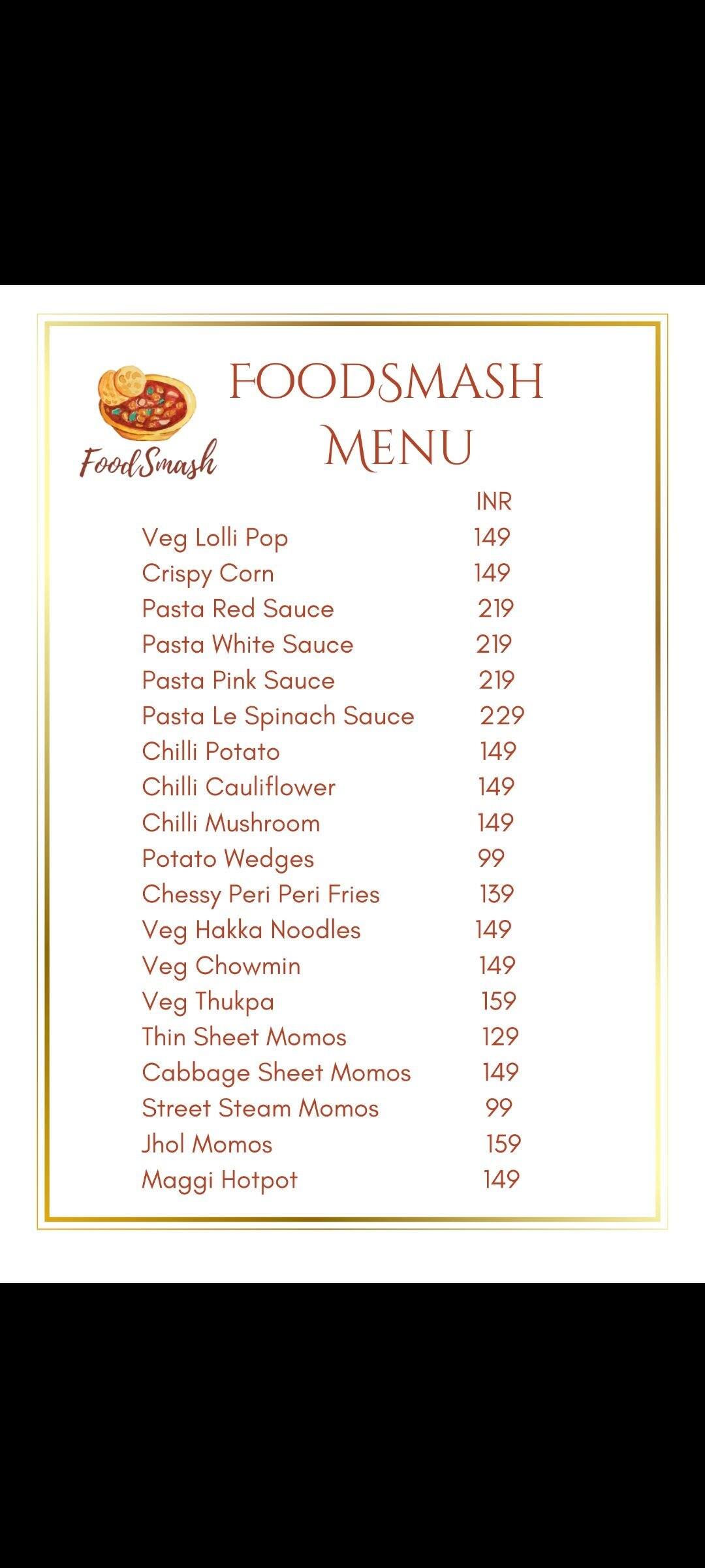 Menu of Food Smash, Sector PI, Greater Noida