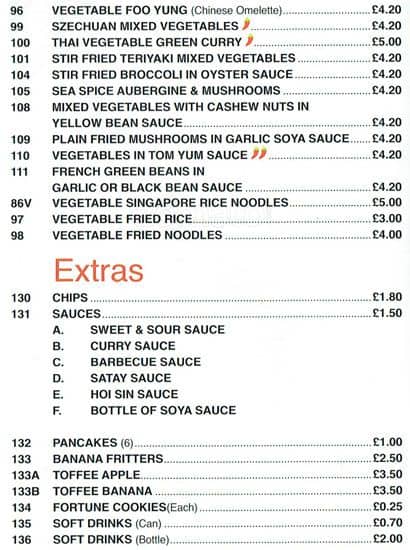 Menu at Ickenham Rendezvous restaurant, Uxbridge, 95 High Rd