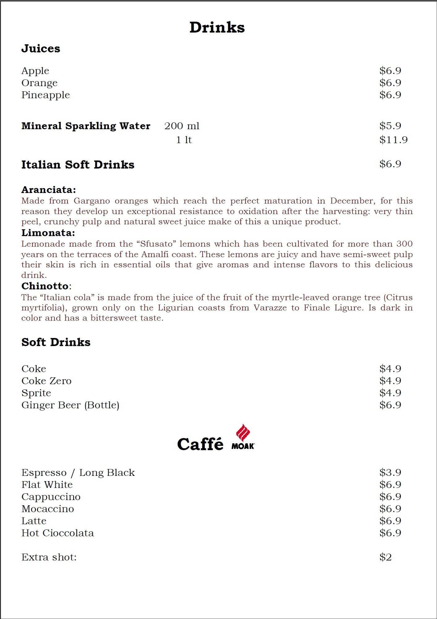 Menu at That's Amore pizzeria, Auckland, 2m/1 Courthouse Ln