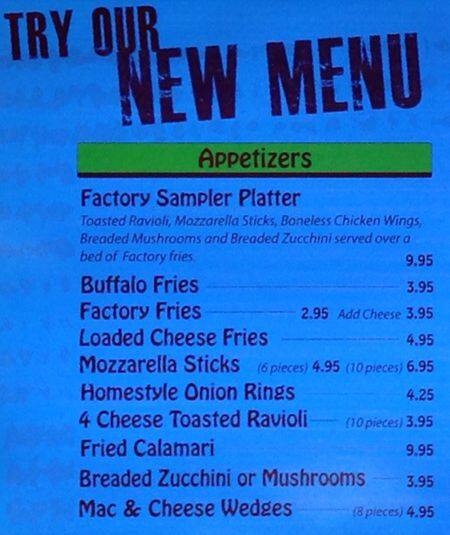 Menu at Slice Factory - Berwyn pizzeria, Berwyn, Ogden Ave