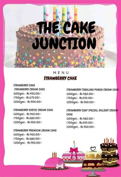 Menu of The Cake Junction, Viman Nagar, Pune