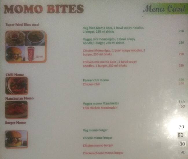 Menu at MOMO bites, Bengaluru, Soul Space Arena, 4th Floor, Food Court ...