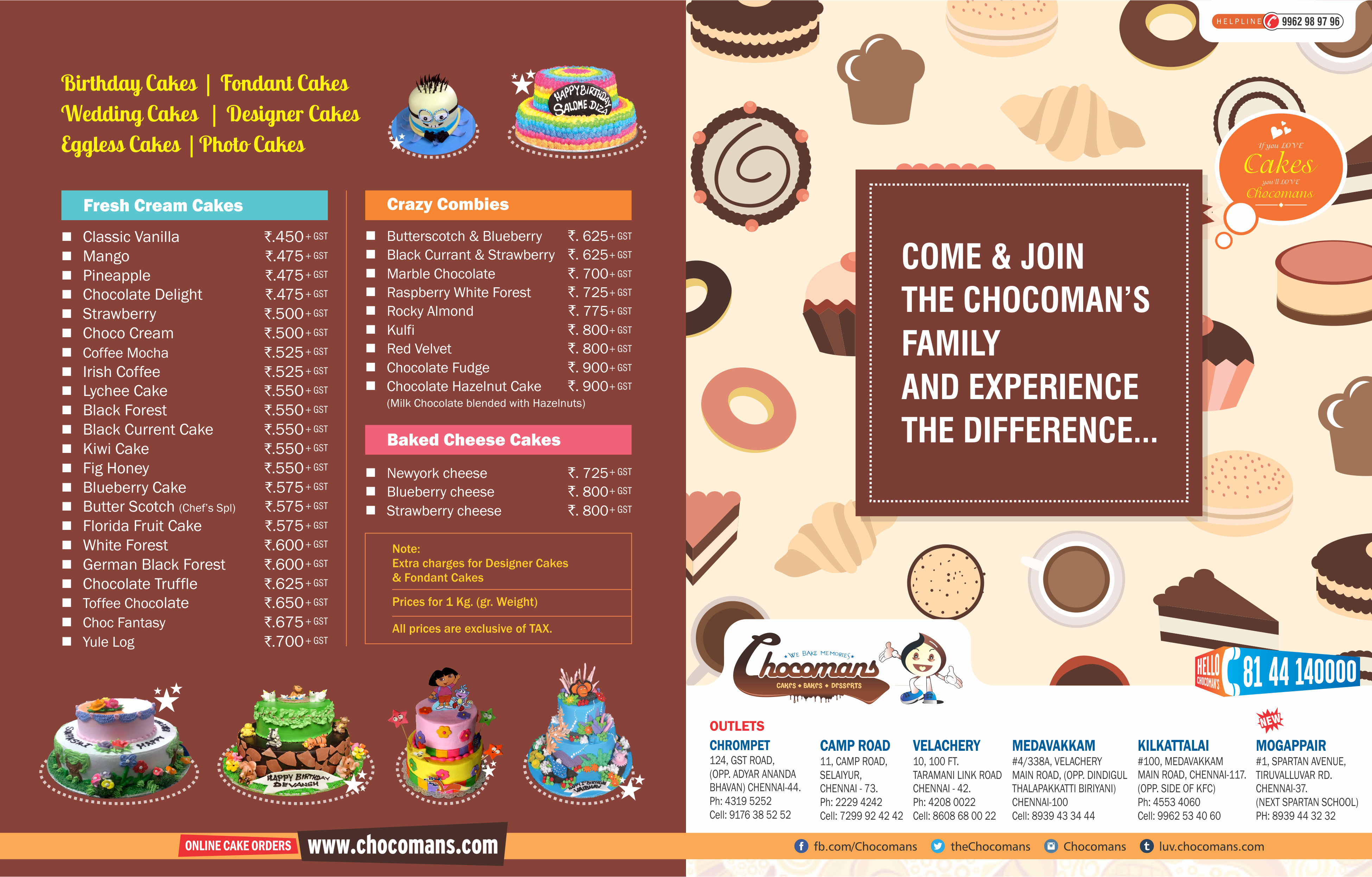 Chocomans, Selaiyur, Chennai - Restaurant - Zomato