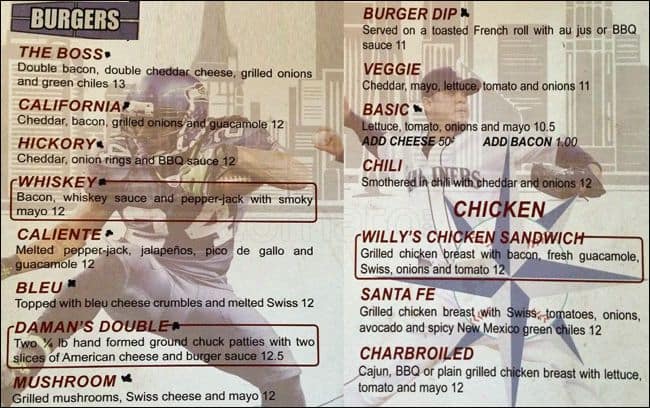 Menu at Daman's Bar and Grill, Redmond