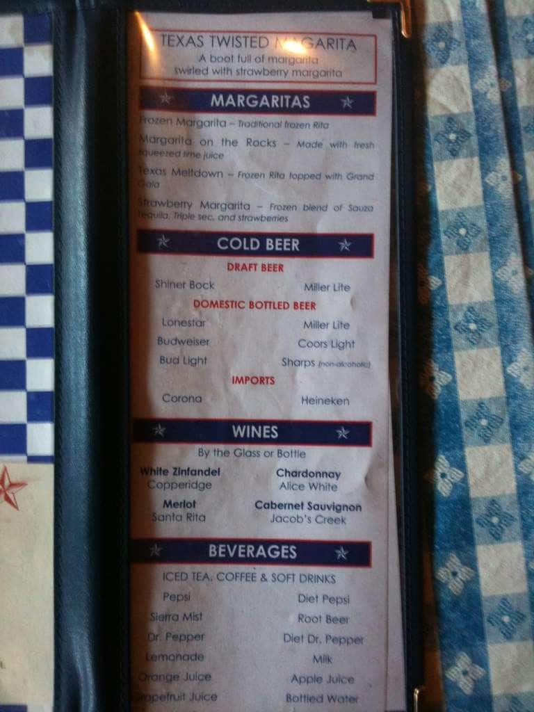 Menu at Goodson's Cafe, Tomball, Tomball Pkwy
