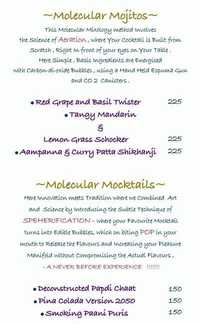 Menu at Spice Kraft, Kolkata