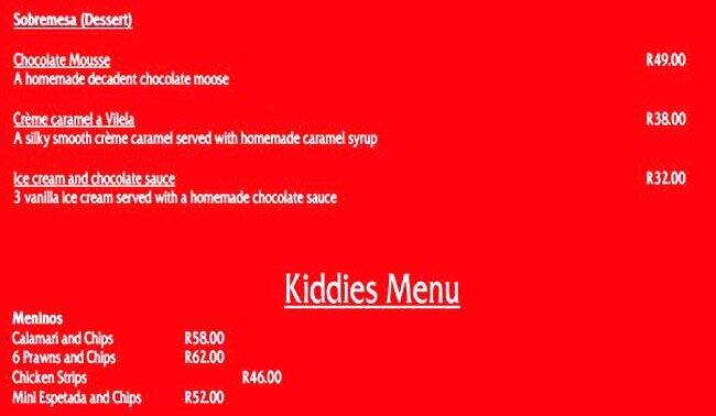 Speisekarte von Laurentina Restaurant Harties, Hartbeespoort