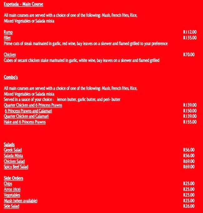 Menu at Laurentina Restaurant Harties, Hartbeespoort