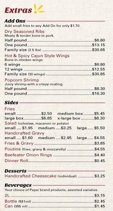 chicken delight menu hillsdale