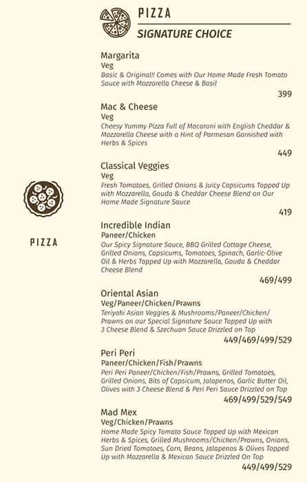 Menu at Elysian: The Bistro Lounge, Vadodara