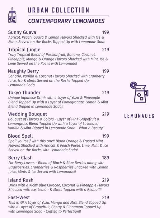 Menu at Elysian: The Bistro Lounge, Vadodara