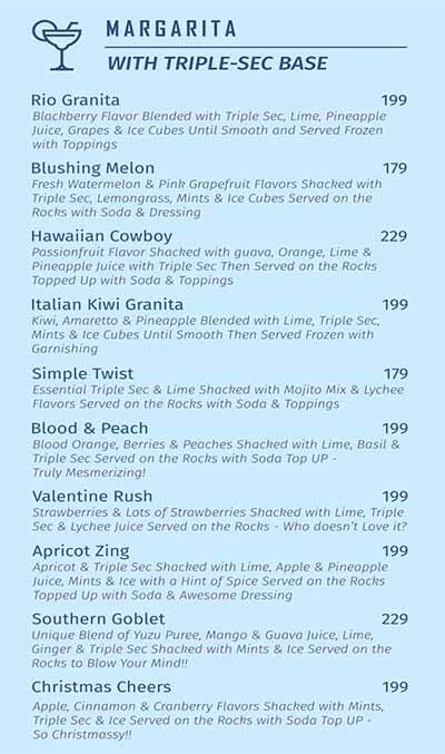 Menu at Elysian: The Bistro Lounge, Vadodara