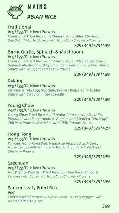 Menu at Elysian: The Bistro Lounge, Vadodara