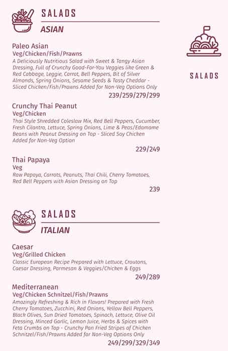 Menu at Elysian: The Bistro Lounge, Vadodara