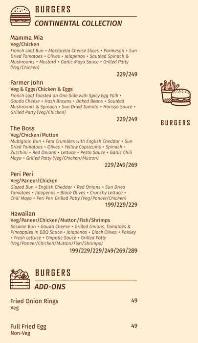Menu at Elysian: The Bistro Lounge, Vadodara